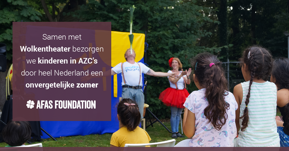 Wolkentheater en AFAS Foundation bezorgen kinderen in AZC’s door heel ...